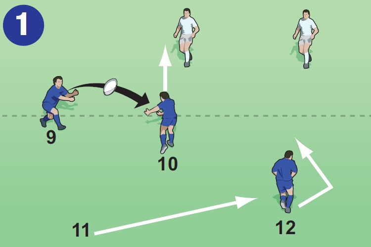 12 Pop to Wing (T2) - Rugby Backs Moves & Drills - Rugby Coach Weekly