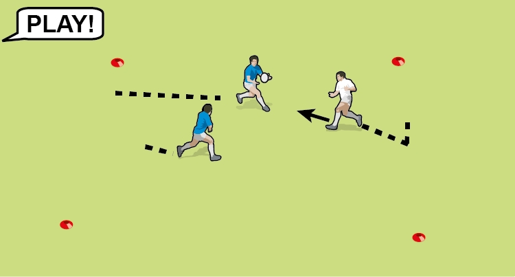 Quick Coach: Back to front 2v1s - Rugby Attacking Drills - Rugby Coach ...